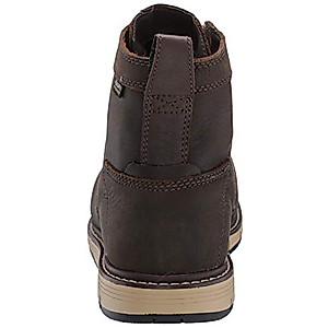 KEEN Utility Men's San Jose 6” Alloy Toe Waterproof Wedge Work Boots, Cascade Brown/Black, 12 2E (Wide) US