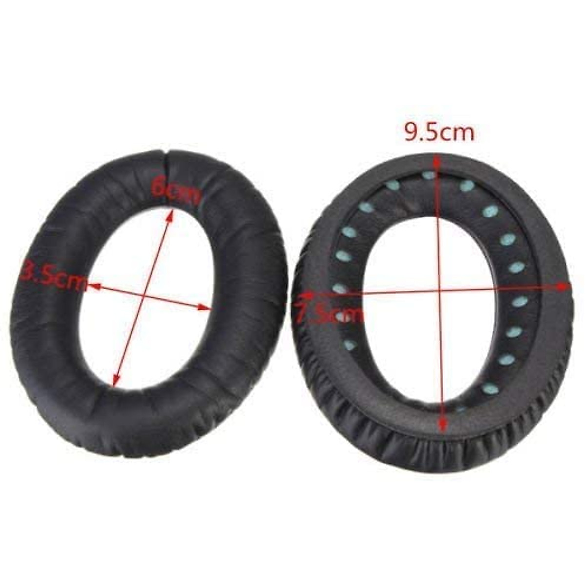 Zotech Leather Replacement Ear Pads Memory Foam Pads for QuietComfort 35 / QC 25 / QC15 / QC2 / Ae2 / Ae2i / Ae2w / SoundTrue & SoundLink (Black)