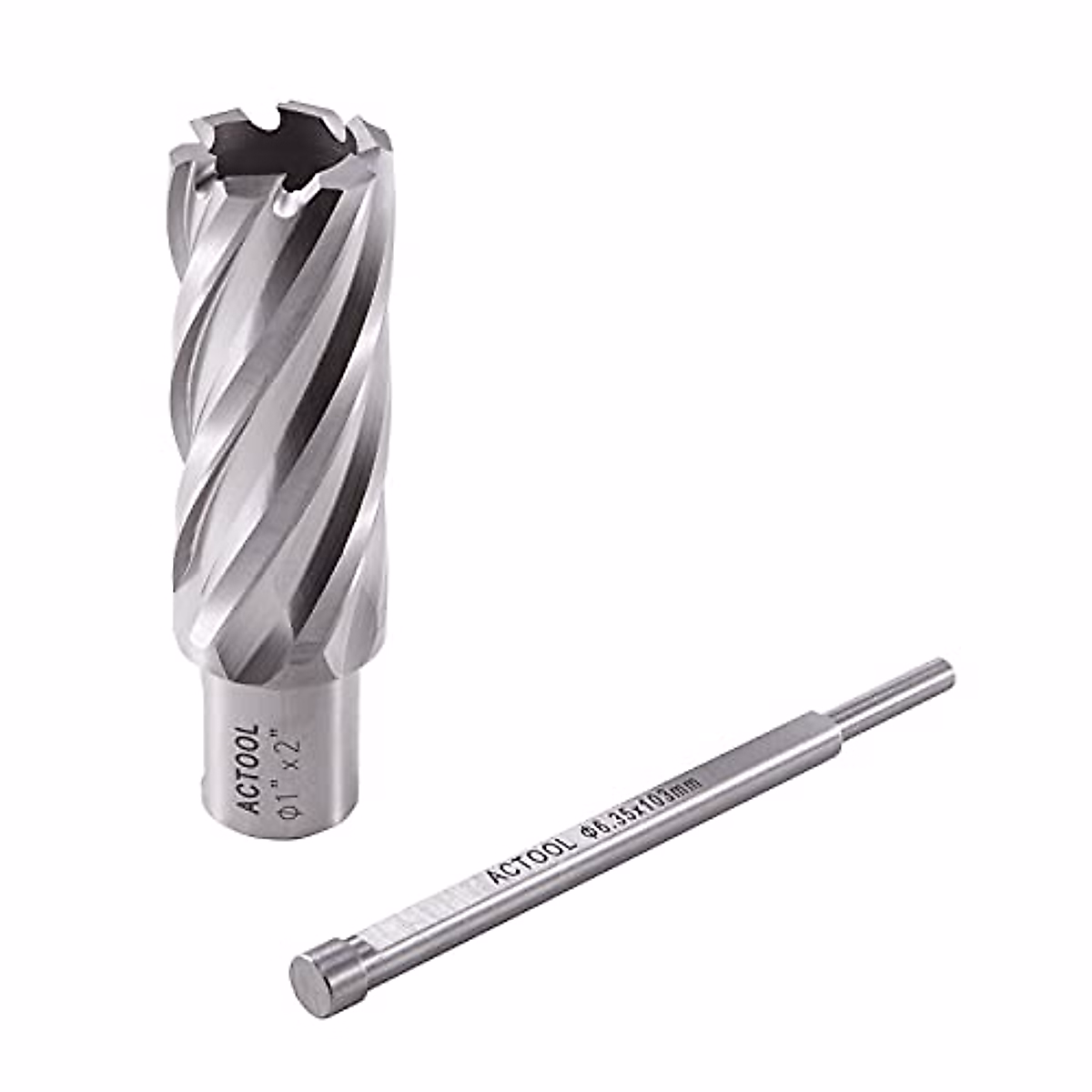 ACTOOL 1" Diameter × 2" Depth of Cut HSS ANNULAR Cutter with 3/4'' Weldon Shank