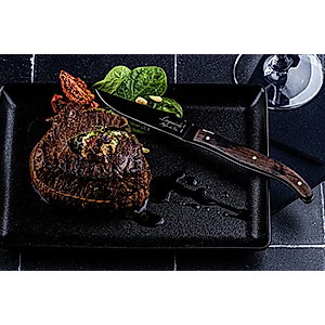 Laguiole Style de Vie steak knives Luxury Line, set of 6, wenge wood, black