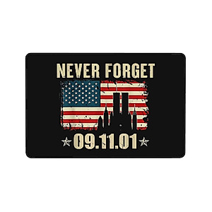 HYYTNHJSD Never Forget 911 Area Rug Anti-Slip Floor Mat 36"x24" for Family Living Room and Bedroom