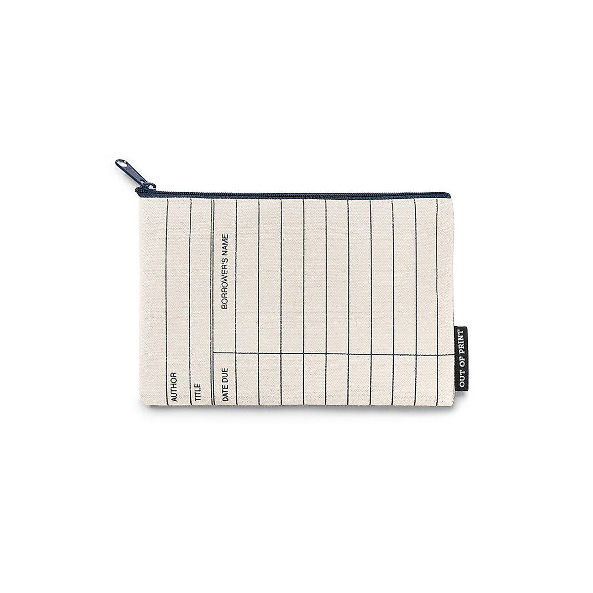 Out of Print Library Card Pouch Natural