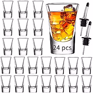 SuproBarware Shot Glasses Set of 24-1.2 oz/35 ml Clear Shot Glass with Heavy Base, Rock Shot Glasses bulk for Cocktail, Vodka, Espressos, Liqueurs, Tequila and Desserts