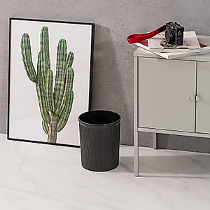 carrotez Bathroom Trash can, Small Trash Can, 2 Gallon, Office Trash can, Black Waste Basket, Plastic Garbage Container Bin for Bathroom, Kitchen, Bedroom, Under Desk, Dorm, Office