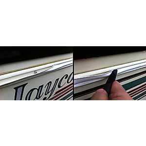 QPN White Vinyl 5/8" Insert Molding Trim Screw Cover RV Camper Travel Trailer (35 ft, White)