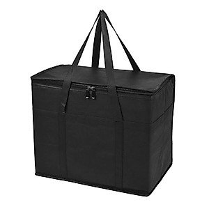 Insulated Grocery Bags, Collapsible Commercial Food Delivery Bag Reusable Picnic Cooler Bag for Food & Groceries Delivery Restaurants