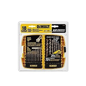 DEWALT DW1958 Bit Drill Set Gold Ferous 18Pc