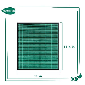 Asheviller Airmega 250/250S Filter Replacement, Compatible with Coway Airmega 250S and Coway Airmega 250 Air Purifier, Max 2 Green True HEPA and Active Carbon Filter, 2 Pack