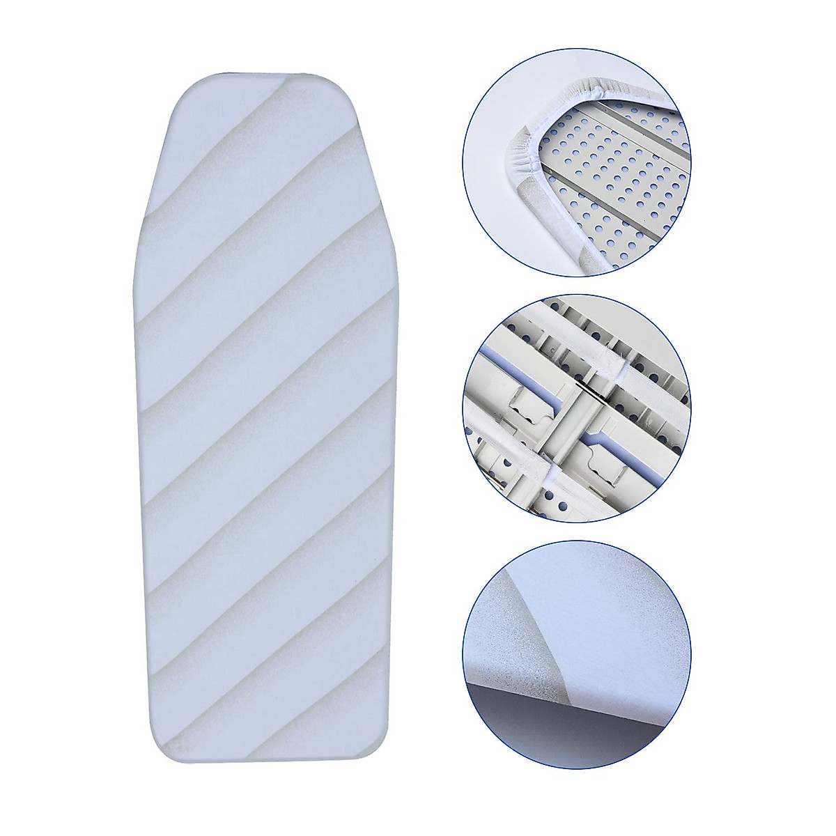 MYOYAY Ironing Board, Retractable Pull Out Ironing Board, 180 Degree Rotation Foldable Ironing Board, with Heat Resistant Cover, Drawer Mounted, Space Saving