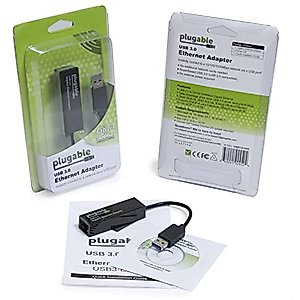 Plugable USB to Ethernet Adapter, USB 3.0 to Gigabit Ethernet, Supports Windows 10, 8.1, 7, XP, Linux, Chrome OS