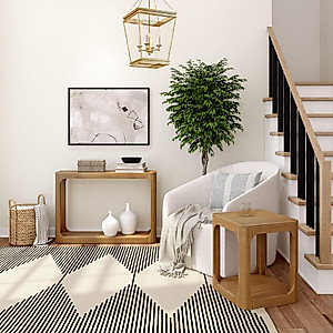 Plank+Beam Forma Console Table, 46 Inch, Solid Wood Sofa Table, Entryway Table for Hallway, Narrow Behind The Couch Table, Console Tables for Entryway, Living Room, Foyer, Easy Assembly, Pecan