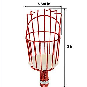 FLY HAWK Fruit Picker Tool,10 FT Long Fruit Picker Equipped with Optional Splicing of Lightweight Stainless Steel to Pick Apples, Oranges and Fruit Trees (10 FT)