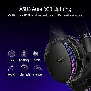 ASUS ROG Fusion II 300 Gaming Headset (AI Beamforming Mic with Noise Canceling, 7.1 Surround Sound, 50mm Driver, Hi-Res ESS 9280 Quad DAC, USB-C, for PC, Mac, PS4, PS5, Switch)- Black