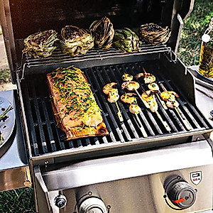 Utheer 7638 17.5 Inch Cast Iron Grill Grates Replacement for Weber Spirit I & II 300 Series, Spirit 700, Genesis 1000-3500, Spirit E/S-310, E/S-320, E/S-330, Genesis Silver Gold Platinum B/C, 7639