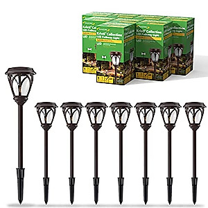 Malibu Kristi Collection LED Low Voltage Outdoor Path Lighting Garden Light Landscape Lighting Pathway Light 0.8W for Lawn, Patio, Yard, Walkway, Driveway 8PK 8422-3103-08