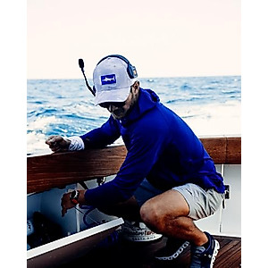 Billfish Gear White Marlin Flag Hat Lightweight Performance Headwear for Big Game Offshore Fishing, Gray Camo