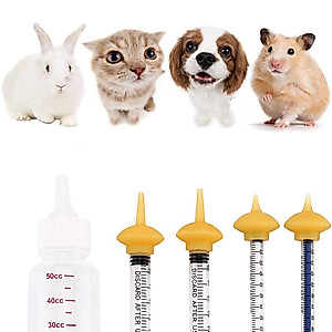 Xuanda Pet Feeding Bottle and Syringes with Nipples for Small Cat Dog Animals (Model 1)