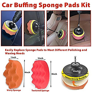 21PCS Car Detailing Cleaning Drill Brush Kit, Car Detailing Brush Set for Cleaning Wheels, Interior, Exterior, Leather, Dashboard, Air Vents, Emblems (Brushes, Wash Mitt, Wax Pads, Wash Towels)