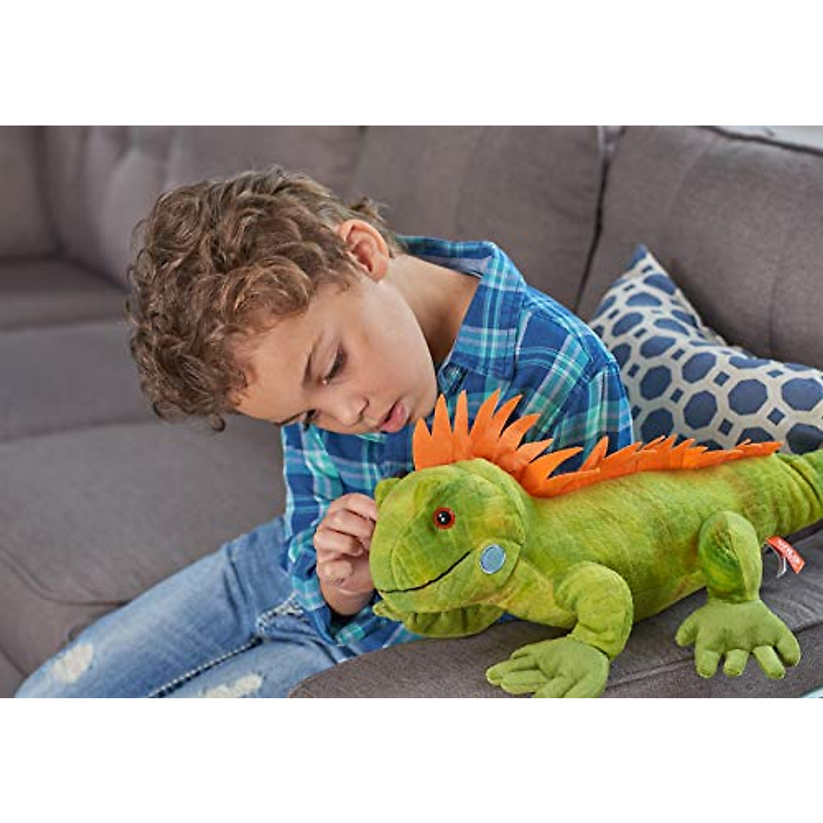 Wild Republic Iguana Plush, Stuffed Animal, Plush Toy, Kids Gifts, Cuddlekins, 15 Inches, Multi (12905)