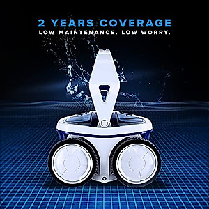 Aquabot X4 Robotic Pool Cleaner with Active Scrubbing Brush, AutoX Pool Mapping, Dual High Capacity Filters, Wall Climbing, and 2 Year Warranty