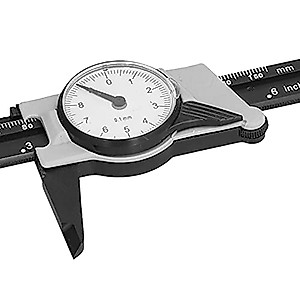 Pure Plastic Dial Vernier Caliper with Dial Plastic Vernier Caliper Gauge ABS 0‑150mm High Precision Portable Shockproof Metric Measuring Tool for Laboratory Home