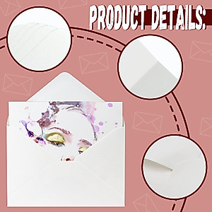 50 Set 140lb Blank Watercolor Cards with Envelopes, Heavyweight 100% Cotton 300gsm Watercolor Postcards Bulk, Foldable 4 x 6 Inch Greeting Cards Making for Christmas Wedding Birthday Invitations