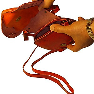 Genuine Leather crossbody Bag, Red Monkey Purse,a Unique Small Satchel.