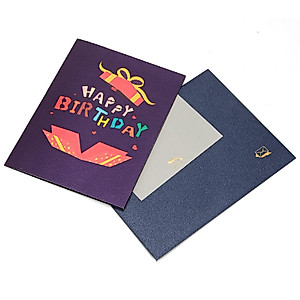 Bajayvovo Handmade Happy Birthday Pop Up Card，Birthday Cards with Envelopes, Blank Inside Birthday Cards，Birthday Card，Birthday Greeting Cards，3D Birthday Card，Pop Up Birthday Cards for Women Men