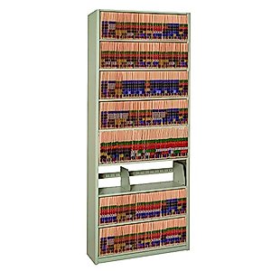 Datum Storage 4Post-In-A-Box Shelving/File Storage With 9 Shelves and 8 Openings Starter Unit, 88-1/4" High, Bone White