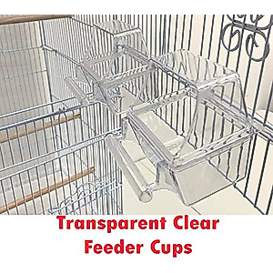 62" Rolling Bird Cage Canary Parakeet Cockatiel Lovebird Finch Perch with Stand (White, with Toy)