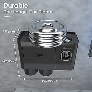 iHave Toothbrush Holder for Bathroom Storage, 2 Cups Toothbrush Holder Wall Mounted with Toothpaste Dispenser Bathroom Set, Large Capacity Tooth Brushing Holder Bathroom Organization and Storage