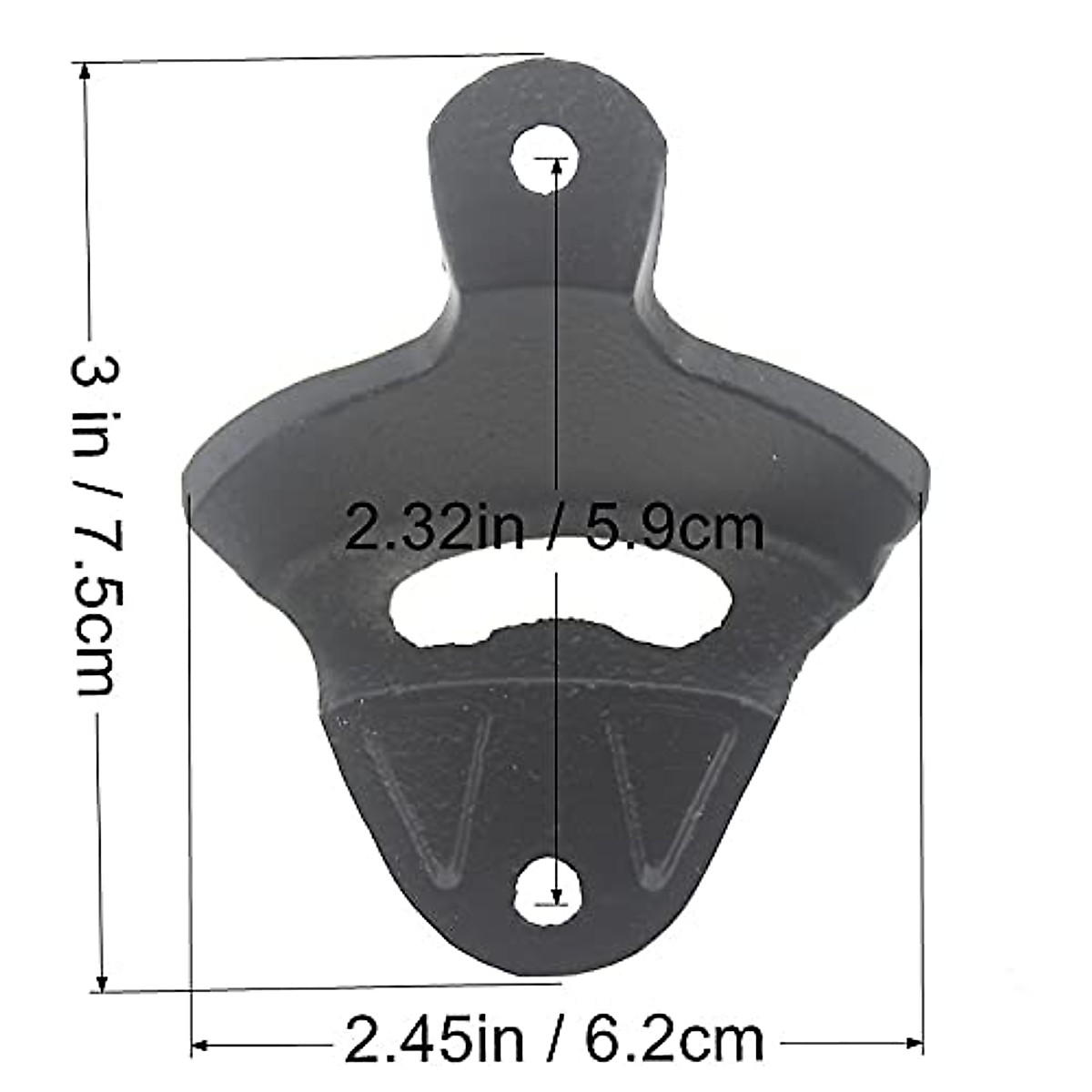 Luwanburg 8PCS Cast Iron Beer Bottle Opener Wall Mounted Bottle Cap Opener Open Here Black and Brown