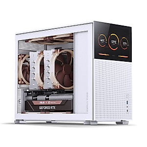 JONSBO D31 MESH SC White Micro Computer Case with Screen, M-ATX/ITX Mainboard/Support RTX 4090(335-400mm) GPU 360/280AIO,Power ATX/SFX: 100mm-220mm Multiple Tool-Free Design pc case