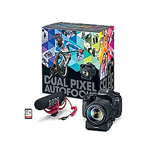 Canon Video Creator Kit, EOS 80D with EF-S 18–135mm Lens, Rode Videomic Go, and 32GB Sandisk Memory Card, Black