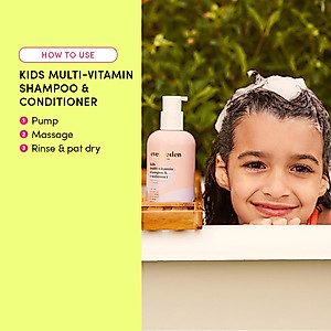 Evereden Kids Shampoo and Conditioner 2 in 1: Cool Peach, 8.5 fl oz. | Gentle Kids Skin Care | Non-toxic and Clean Ingredients