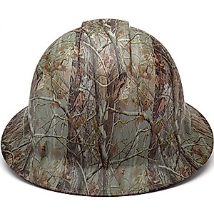Pyramex Ridgeline Full Brim Hard Hat, 4-Point Ratchet Suspension, Matte Camo Pattern