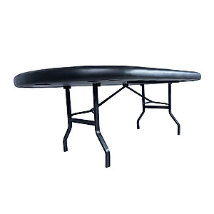 BBO Poker Aces Pro Alpha Lighted Folding Poker Table for 10 Players with Felt Playing Surface, 96.5-Inch Oval (Black)