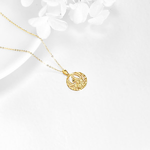 KECHO 14K Gold Phoenix Necklace Gifts for Women Yellow Gold Rising Phoenix Pendant Necklace Jewelry Gifts
