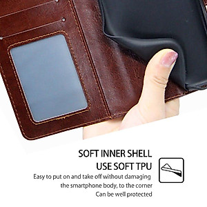 Compatible with Motorola Moto G Play (2023) Wallet Case,Flip Folio Book PU Leather Phone case Shockproof Cover Women Men for Motorola Moto G Play (2023) Case 6.5" (Brown)