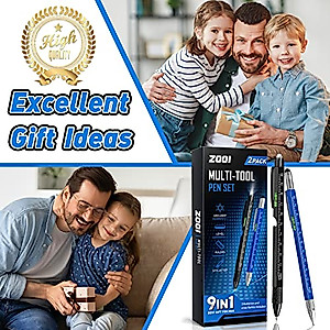 ZOOI Valentines Day Gifts for Him, Gifts for Men 9 in 1 Multitool Pen, Mens Valentines Gifts for Boyfriend, Husband, Dad, Grandpa, Tools Cool Gadgets for Men, Dad Gifts for Men Who Have Everything
