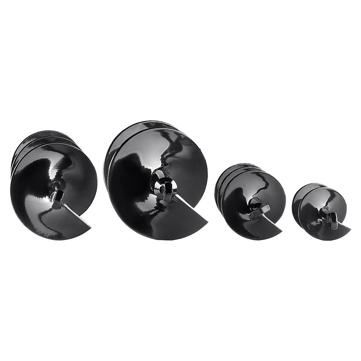 VEVOR Auger Drill Bits for Planting Set of 4, Garden Auger Drill Bit, Spiral Drill Bit for Post Hole Digger, Bulbs Planting & Holes Digging, for 3/8" Hex Drive Drill