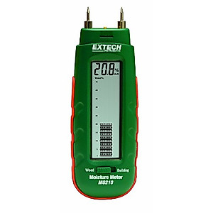 Extech MO210 Pocket Size Moisture Meter with 2-in-1 Digital LCD Readout and Analog Bargraph