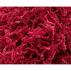 Stephanie Imports Made In USA Crinkle Cut (Zig Fill) Shredded Paper 2 lbs (Red)