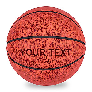 OXYEFEI Custom Personalized Basketball，Engraving Name Custom Outdoor Indoor Basketball Gift - Official Size 29.5" (Basketball)