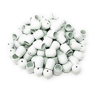 100 Pack Chair Leg Caps for Party Rental Style Plastic Folding Chairs, Fits 3/4 Inch Dia. Frame, Protect Floors Gray