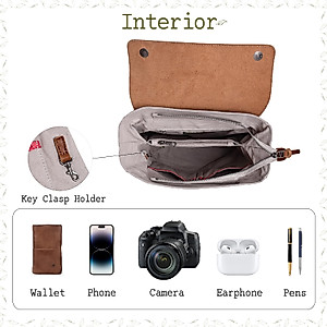 TSD The Same Direction Cooper Canvas Leather Backpack Convertible Crossbody (Ivory)