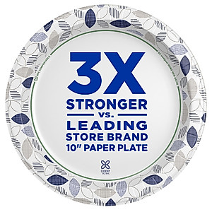 Dixie Ultra Paper Plates, 10 1/16 inch, Dinner Size Printed Disposable Plate, 172 Count (4 Packs of 43 Plates), Packaging and Design May Vary
