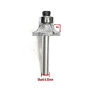 ILOVETOOL Brazed Diamond Radius Bits 1/4 Head Bullnose Profile Wheel 1/4 shank
