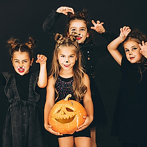 JGCWorker Black Cat Ears Headband for Women Girls, Halloween Cosplay Cat Costume Thick Plastic Wire Ears Headbands Hair Accessories for Adult Kids