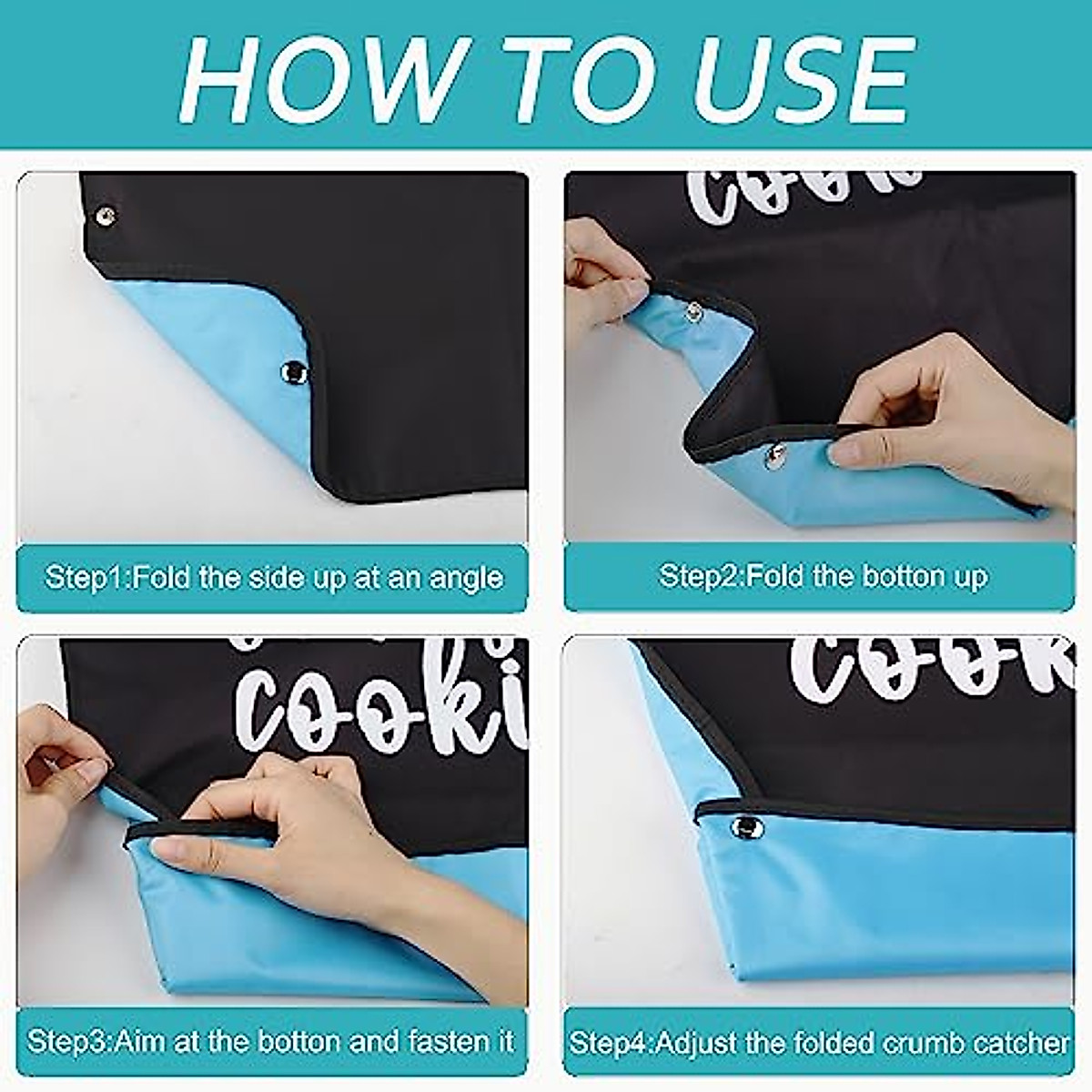 HOLLP Popcorn Lover Gift Bring Me Popcorn Reusable Adult Bibs with Crumb Catcher Popcorn Fan Gift (Popcorn)